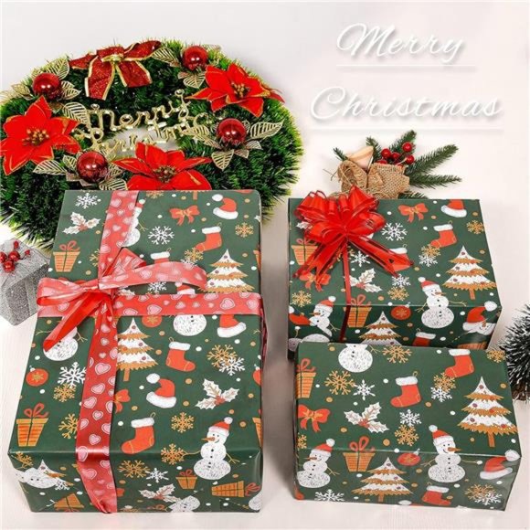 Party Supplies | Christmas Wrapping Paper For Kids Papercraft Snowmen ...